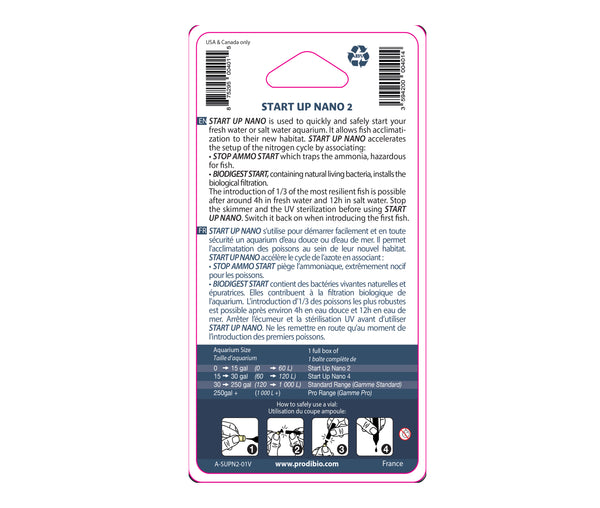 Prodibio - Start Up Nano 2 vials (60L) – Pets Domain