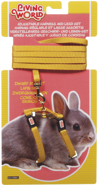 Living World - Dwarf Rabbit Harness & Lead Set (Yellow) – Pets Domain