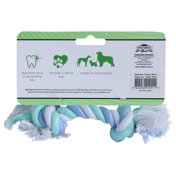 WagTime - Classic Bone Rope Toy (15cm) – Pets Domain