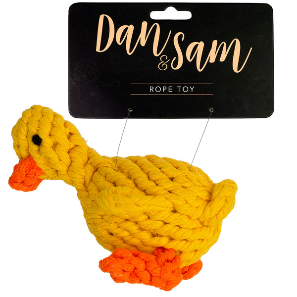 Dan & Sam - Derek the Duck Rope Dog Toy – Pets Domain