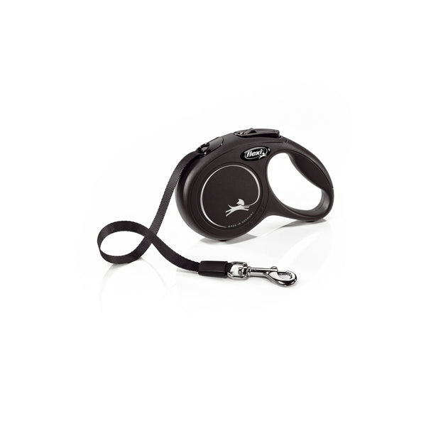 Flexi - New Classic Retractable Tape Lead for Medium Dog Black (5m ...