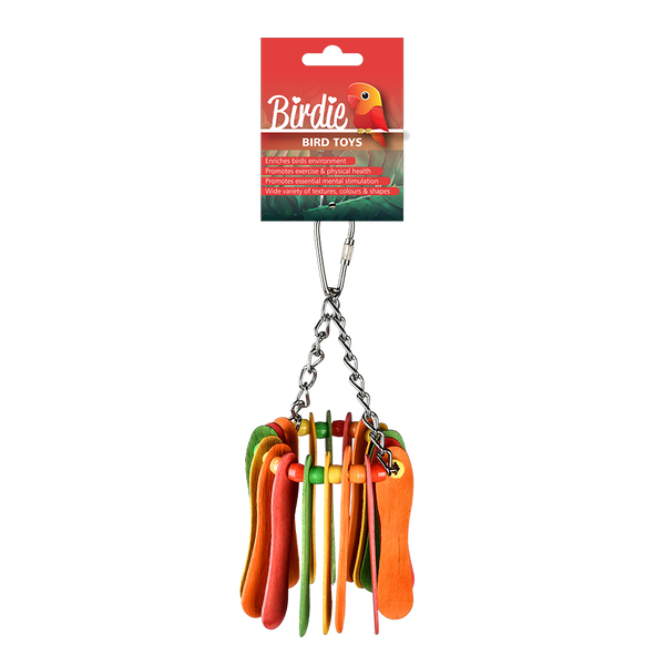 Birdie - Rainbow Popsicle Hanging Bird Toy – Pets Domain